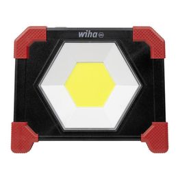 wiha Akku-Baustrahler 30W, 3.000 lm, mit 3 Leuchtmodi, Scheinwerfer für Baustelle mit Stellfuß & Magnet, aufladbar USB-C (45698))
