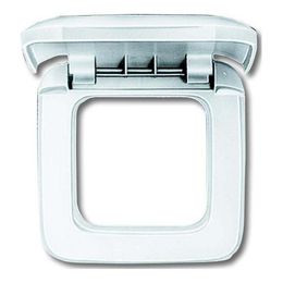 BUSCH-JAEGER Rahmen 1-fach aws, m.Klappdeckel 2518-214 (2CKA001719A0061)