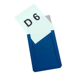 EICHNER Magnet-Sichttasche aus Hart-PVC DIN A6 hoch 114 x 154 x 3 mm blau (9218-02952-08)