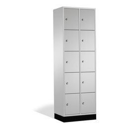 C+P Schließfachschrank Intro, 10 Fächer, H1950xB620xT500mm Front Lichtgrau Korpus Lichtgrau ; C + P Möbelsysteme (8570-201|S10009)