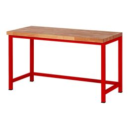 STIER Höhenverstellbare Werkbank Premium BxTxH 1500x700x840-1040mm RAL 3000 (906162)