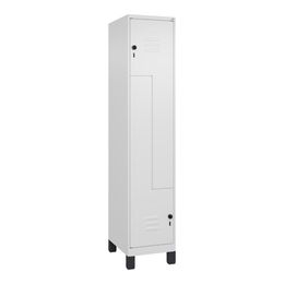 C+P Z-Spind, Classic PLUS, F&uuml;&szlig;e, 2 F&auml;cher, 1950x400x500mm, 9016/9016 Verschluss Sicherheits-Drehriegel ; C + P M&ouml;belsysteme (080013-122|S10014)