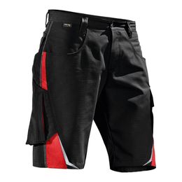 KÜBLER WORKWEAR Kübler Pulsschlag Bermuda 2524 schwarz/mittelrot Größe 48 ; Kübler Workwear (25245353-9955-48)
