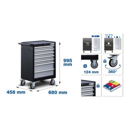 BGS-technic BGS Werkstattwagen 7 Schubladen leer Obere Platte belastbar bis 50 kg ; BGS technic (4235)