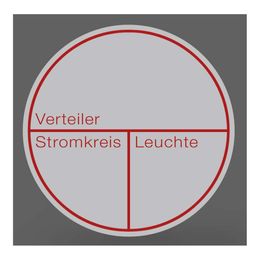 RZB ZIMMERMANN RZB 99350.3 Bezeichnungsschild ws-rt f.Stromkreis (VE10), 99350.3)