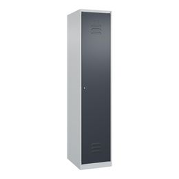 C+P Spind Classic PLUS, 1 Abteil, 1850x400x500mm, 7035/7016 Verschluss ZylinderschlossTrennwand mittig ; C + P M&ouml;belsysteme (080000-12F|S10012)