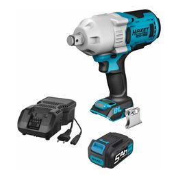 Hazet 9213-1000/3 Akku-Schlagschrauber-Satz b&uuml;rstenloser Motor mit &Uuml;berlastschutz 18 V inkl . Li-Ion-Akku (4 Ah) und Schnellladeger&auml;t im Kunststoffkoffer mit LED-Licht und G&uuml;rtelclip)