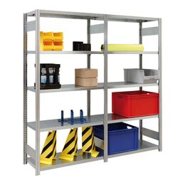 Regalwerk BERT-Lagerregal Grundf. HxBxT 2500x875x300 mm Stecksystem verz beidsei best&uuml;ckb (B3-70408-30)