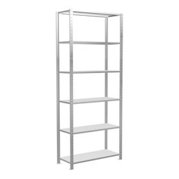 Schulte Grundregal Steckregal MULTIplus85 2500 x 1000 x 400 mm 6 Fachböden Kreuzstrebe RAL 7035 lichtgrau ; SCHULTE LAGERTECHNIK (33041)
