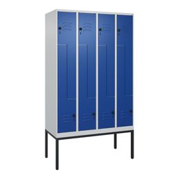 C+P Z-Spind Classic PLUS, Gestell, 8 F&auml;cher, 2120x1200x500mm, 7035/5010 Verschluss Sicherheits-Drehriegel ; C + P M&ouml;belsysteme (0800337-408|S10003)