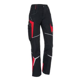 KÜBLER WORKWEAR Kübler Damenhose BODYFORCE schwarz/mittelrot Form 2325 Größe 34 ; Kübler Workwear (2325 5302-9955-34)