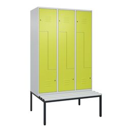 C+P Z-Spind Classic PLUS, Bank, 6 F&auml;cher, 2120x1200x815mm, 7035/0024 Verschluss Zylinderschloss Sitzbanktyp untergebaut Material Sitzfl&auml;che Kunststoff (0800537-326|S10055)