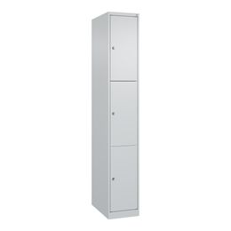 C+P Schlie&szlig;fachschrank Classic PLUS, 1 Abteil, 1850x300x500mm, 7035/7035 Innenh&ouml;he Gefach oben (oberes 599 mm Front RAL 7035 Lichtgrau ; C + P M&ouml;belsy (080000-103|S10008)