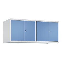 C+P Aufsatzschrank Classic PLUS, 4 Abteile, 500x1200x500mm, 7035/5023 Verschluss Zylinderschloss ; C + P M&ouml;belsysteme (080092-40|S10020)