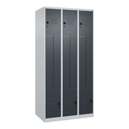 C+P Z-Spind Classic PLUS, 6 F&auml;cher, 1850x900x500mm, 7035/7016 Verschluss Sicherheits-Drehriegel ; C + P M&ouml;belsysteme (080003-306|S10025)