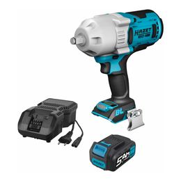 Hazet 9212-1000/3 Akku-Schlagschrauber-Satz b&uuml;rstenloser Motor mit &Uuml;berlastschutz 18 V inkl . Li-Ion-Akku (4 Ah) und Schnellladeger&auml;t im Kunststoffkoffer mit LED-Licht und G&uuml;rtelclip)