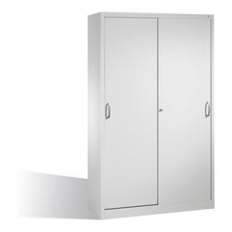C+P Werkzeugschrank mit Schiebetüren, innen 4 Böden, H1950xB1200xT400mm Front Lichtgrau Korpus Lichtgrau ; C + P Möbelsysteme (2049-00|S00017)