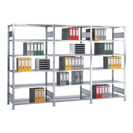 Schulte Anbauregal B&uuml;ro-Schraubregal MULTIplus150 2300 x 750 x 600 mm 7 Fachb&ouml;den verzinkt mit Mittelanschag ; SCHULTE LAGERTECHNIK (12158)