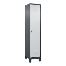 C+P Spind Classic PLUS, F&uuml;&szlig;e, 1 Abteil, 1950x400x500mm, 7016/7035 Verschluss Sicherheits-Drehriegel 4 Garderobenhaken ; C + P M&ouml;belsysteme (080010-12|S10013)