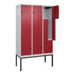 C+P Z-Spind Classic PLUS, Gestell, 6 F&auml;cher, 2120x1200x500mm, 7035/3003 Verschluss Sicherheits-Drehriegel ; C + P M&ouml;belsysteme (0800337-326|S10001)