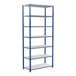 Schulte Grundregal Steckregal MULTIplus250 3000 x 1300 x 600 mm 7 Fachb&ouml;den Kreuzstrebe RAL 5010 enzianblau/verzinkt ; SCHULTE LAGERTECHNIK (12962-130-B)
