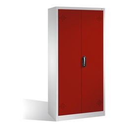 C+P Umweltschrank mit Drehtüren, 4 Wannenböden, H1950xB930xT500mm Front Rubinrot Korpus Lichtgrau ; C + P Möbelsysteme (8921-315|S10325)