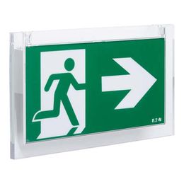 Ceag Notlichtsysteme LED-Rettungszeichenleuchte RAL9003 IP42 30m CrystalWay 19522 AT ; Eaton (40071354595)