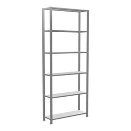 Schulte Grundregal Steckregal MULTIplus85 2500 x 1000 x 300 mm 6 Fachböden Kreuzstrebe verzinkt ; SCHULTE LAGERTECHNIK (13131)