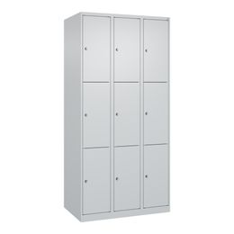 C+P Schlie&szlig;fachschrank Classic PLUS, 3 Abteile, 1850x900x500mm, 7035/7035 Innenh&ouml;he Gefach oben (oberes 599 mm Front RAL 7035 Lichtgrau ; C + P M&ouml;bels (080000-303|S10008)