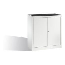 C+P Werkzeug-Beistellschrank mit Dreht&uuml;ren, 2 B&ouml;den und Schublade, H1020xB940xT500mm Front Lichtgrau Korpus Lichtgrau ; C + P M&ouml;belsysteme (8821-00|S00020)
