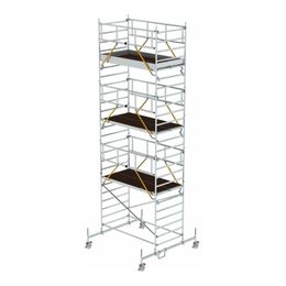 Munk Rollgerüst SG 1,35 x 2,45 m mit Fahrbalken & Doppel-Plattform Plattformhöhe 6,62 m (174637)