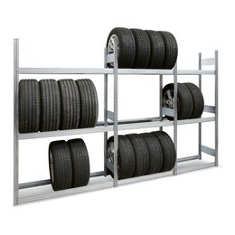 Regalwerk BERT-R&auml;derregal Anbaufeld Stecksystem Stahlblech verzi. HxBxT 2000x1005x400 mm (B3-69111-40)