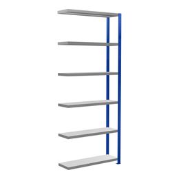 Schulte Anbauregal Steckregal MULTIplus330 2500 x 1000 x 300 mm 6 Fachböden Kreuzstrebe RAL 5010 enzianblau/verzinkt ; SCHULTE LAGERTECHNIK (13936-B)