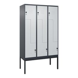 C+P Z-Spind Classic PLUS, Gestell, 6 F&auml;cher, 2120x1200x500mm, 7016/7035 Verschluss Sicherheits-Drehriegel ; C + P M&ouml;belsysteme (0800337-326|S10013)