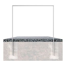 Schake Flachstahlbügel 50x12mm, Breite: 450mm Gesamthöhe:1200 mm ohne Querholm, beschichtet (450_045B)
