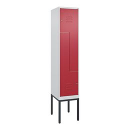 C+P Z-Spind Classic PLUS, Gestell, 2 F&auml;cher, 2120x400x500mm, 7035/3003 Verschluss Zylinderschloss ; C + P M&ouml;belsysteme (0800337-122|S10016)