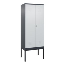 C+P PSA Doppel-Spind Classic PLUS, Gestell, 2 Abteile, 2120x800x500mm, 7016/7035 Verschluss Sicherheits-Drehriegel ; C + P Möbelsysteme (0800327-22P|S10013)