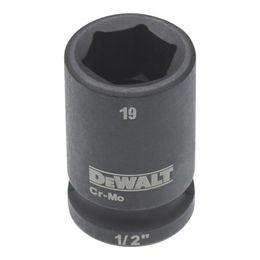 Dewalt Steckschl&uuml;ssel kurz 19mm 1/2 schlagfest (DT7537-QZ)