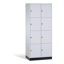 C+P Schließfachschrank Intro XL, 8 Fächer, H1950xB820xT600mm Front Lichtgrau Korpus Lichtgrau ; C + P Möbelsysteme (8470-203|S10007)