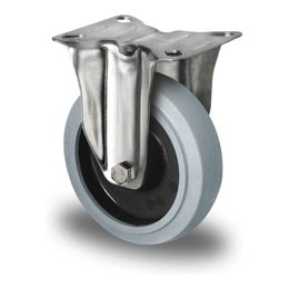 CASCOO Bockrolle ø 100 mm Serie R4E2 Rollenlager Edelstahl (FIP22S0100R4E2Q0N)