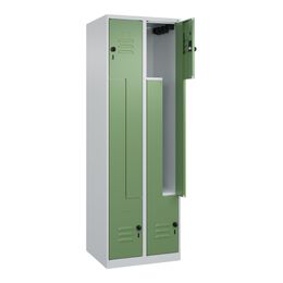 C+P Z-Spind Classic PLUS, 4 F&auml;cher, 1850x600x500mm, 7035/6011 Verschluss Sicherheits-Drehriegel ; C + P M&ouml;belsysteme (080003-204|S10001)
