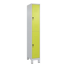 C+P Doppelstock-Spind Classic PLUS, F&uuml;&szlig;e, 1 Abteil, 1950x300x500mm, 7035/0024 ; C + P M&ouml;belsysteme (080310-10|S10010)