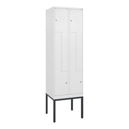 C+P Z-Spind Classic PLUS, Gestell, 4 F&auml;cher, 2120x600x500mm, 9016/9016 Verschluss Zylinderschloss ; C + P M&ouml;belsysteme (0800337-204|S10029)