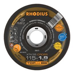 Rhodius TOPline XTK35 CROSS Extrad&uuml;nne Trennscheibe 115 x 1,9 x 22,23 mm (208372)