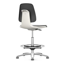 bimos Arbeitsstuhl Labsit mit Gleiter Sitzhöhe 520-770 mm Supertec Sitzschale weiß (9121-SP01-3403-525)