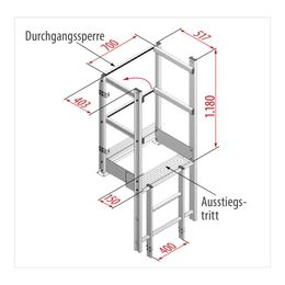 Hymer Ausstieg breit, mit Handlauf (0054055)