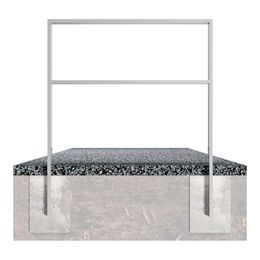 Schake Anlehnb&uuml;gel aus Vierkantrohr 80x20mm, Breite: 450mm Gesamth&ouml;he:1200 mm + Querholm, beschichtet (459_045B)