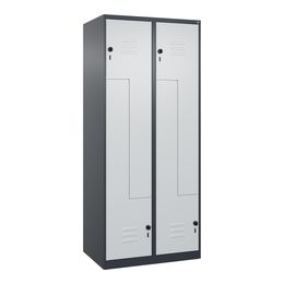 C+P Z-Spind Classic PLUS, 4 F&auml;cher, 1850x800x500mm, 7016/7035 Verschluss Sicherheits-Drehriegel ; C + P M&ouml;belsysteme (080003-224|S10028)