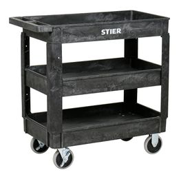 STIER Kunststoff-Vielzweckwagen mit 3 Etagen 250kg LxBxH 870x430x850mm (904407)