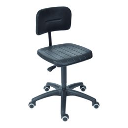 STIER Arbeitsstuhl mit Rollen Sitzhöhe 470-660 mm PU-Sitz (904699)